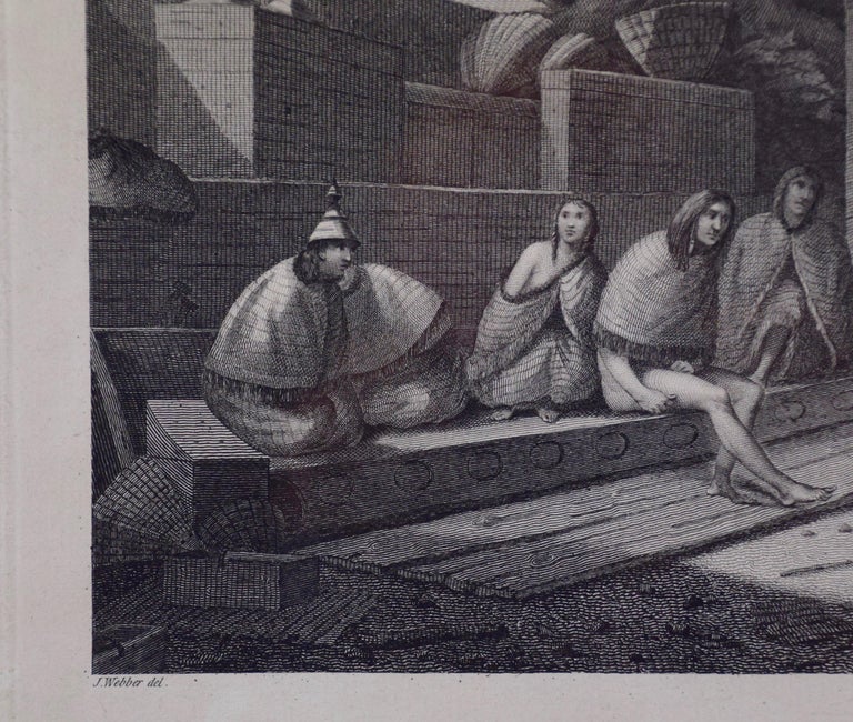 John Webber - "Inside of a House in Nootka Sound" (Canada) from Captain ...