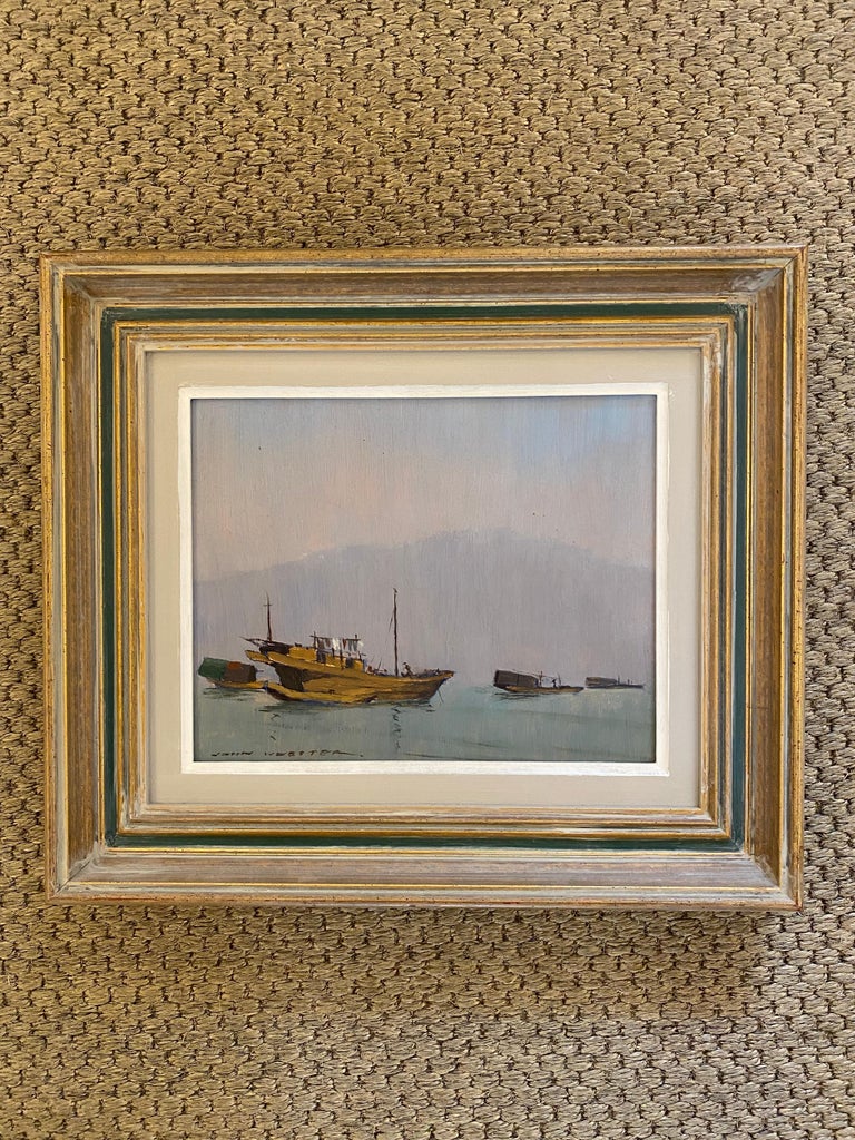 John Webster - Junk and Sampans, Tai Po For Sale at 1stDibs