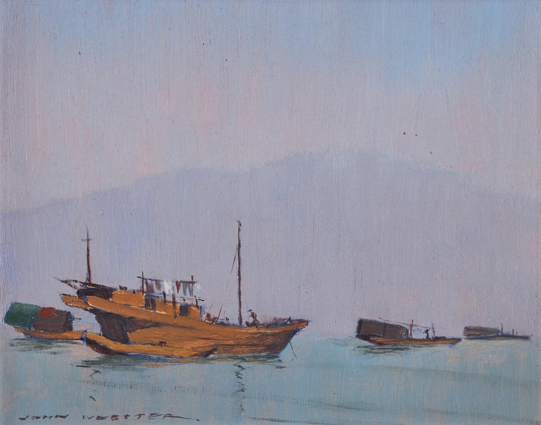 John Webster - Junk and Sampans, Tai Po For Sale at 1stDibs