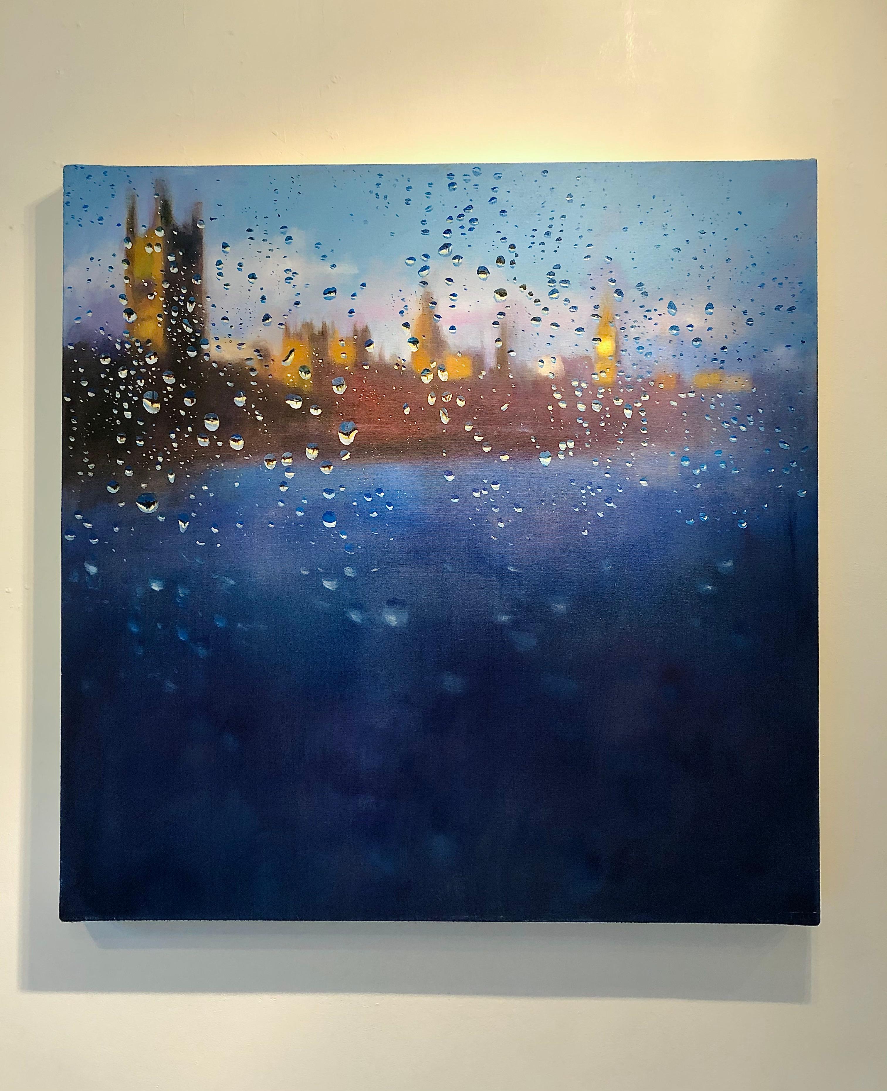 John Welsh - Storm of Parliament - London impressionism landscape oil ...