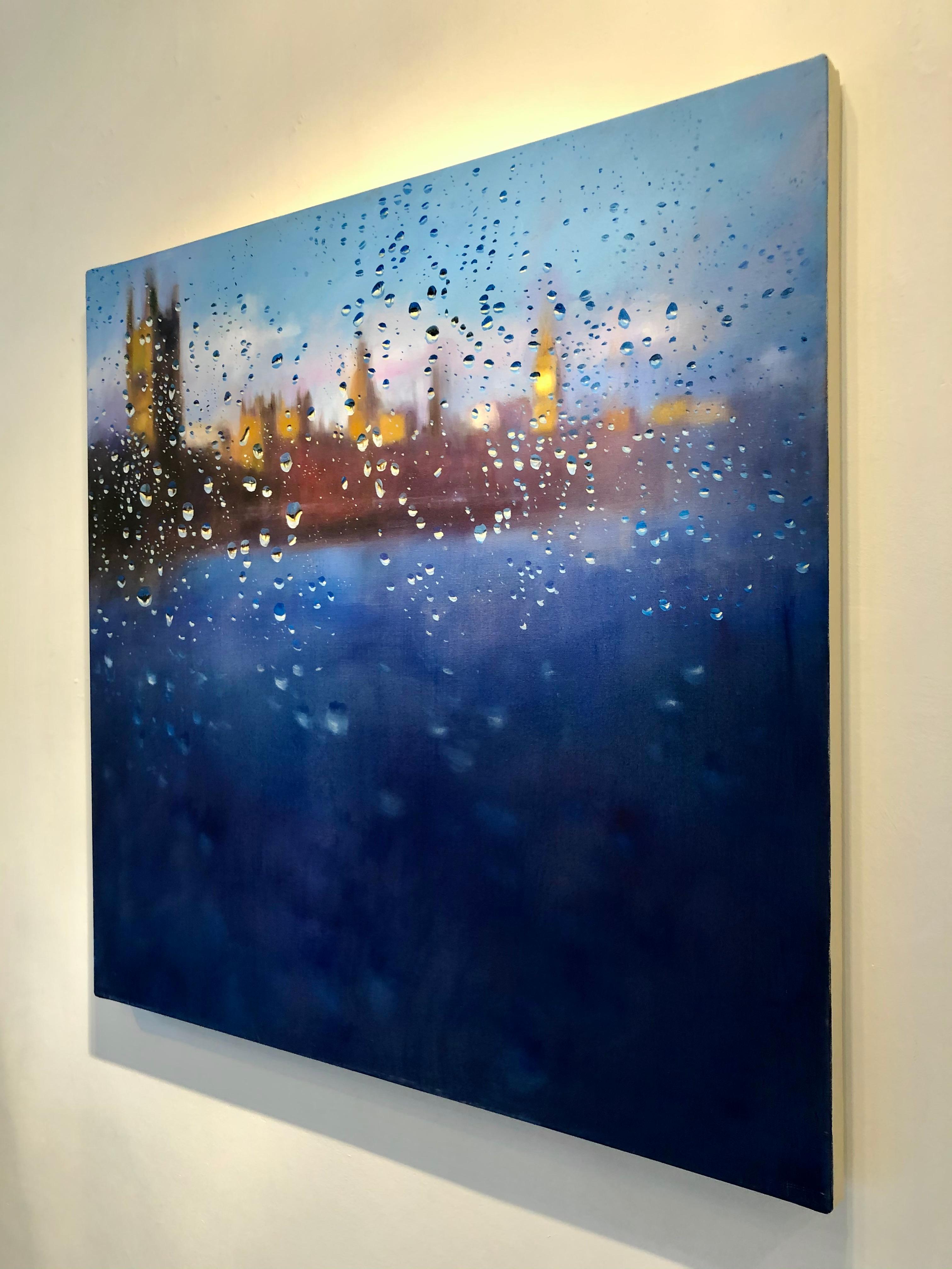 John Welsh - Storm of Parliament - London impressionism landscape oil ...