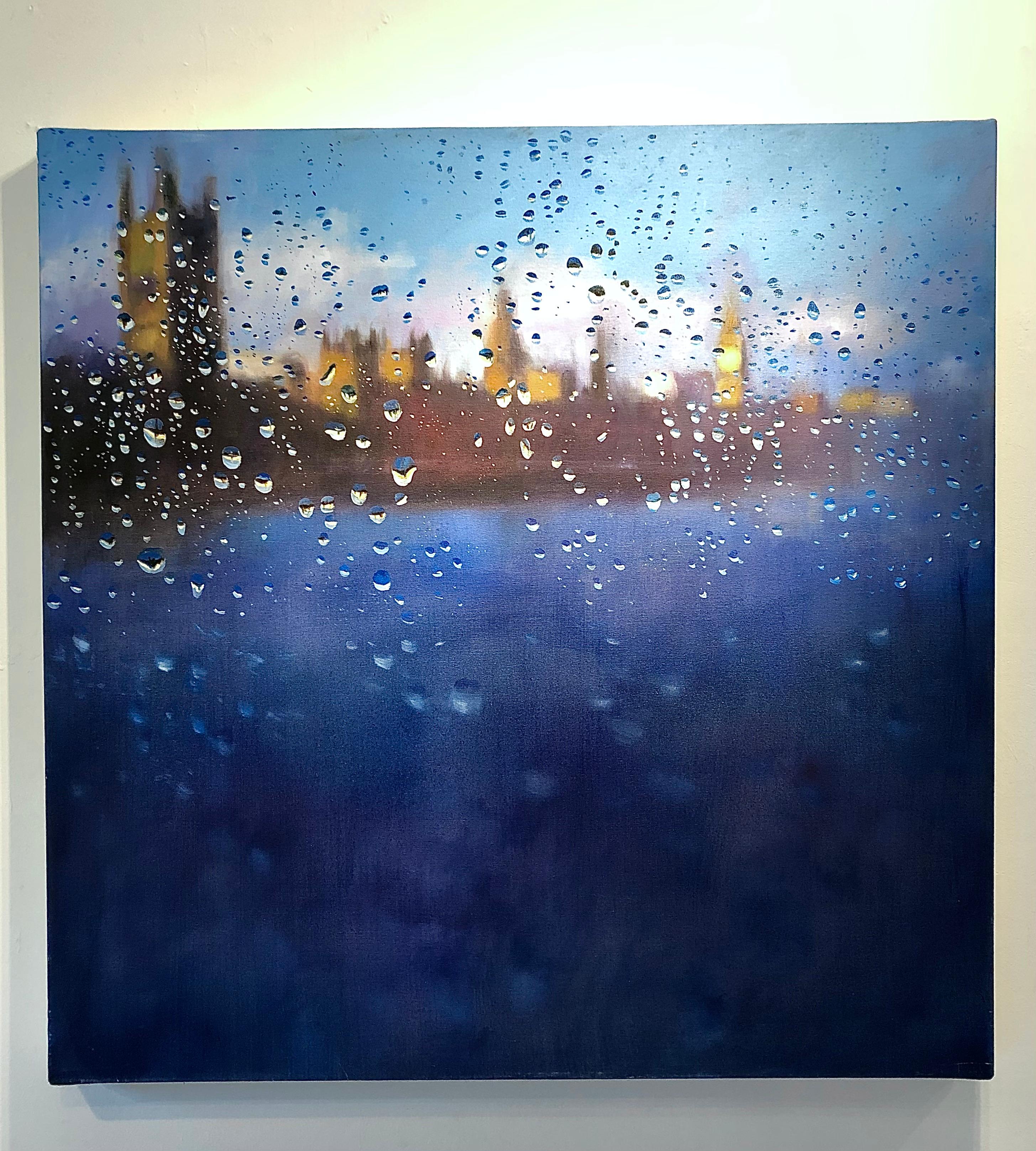 John Welsh - Storm of Parliament - London impressionism landscape oil ...