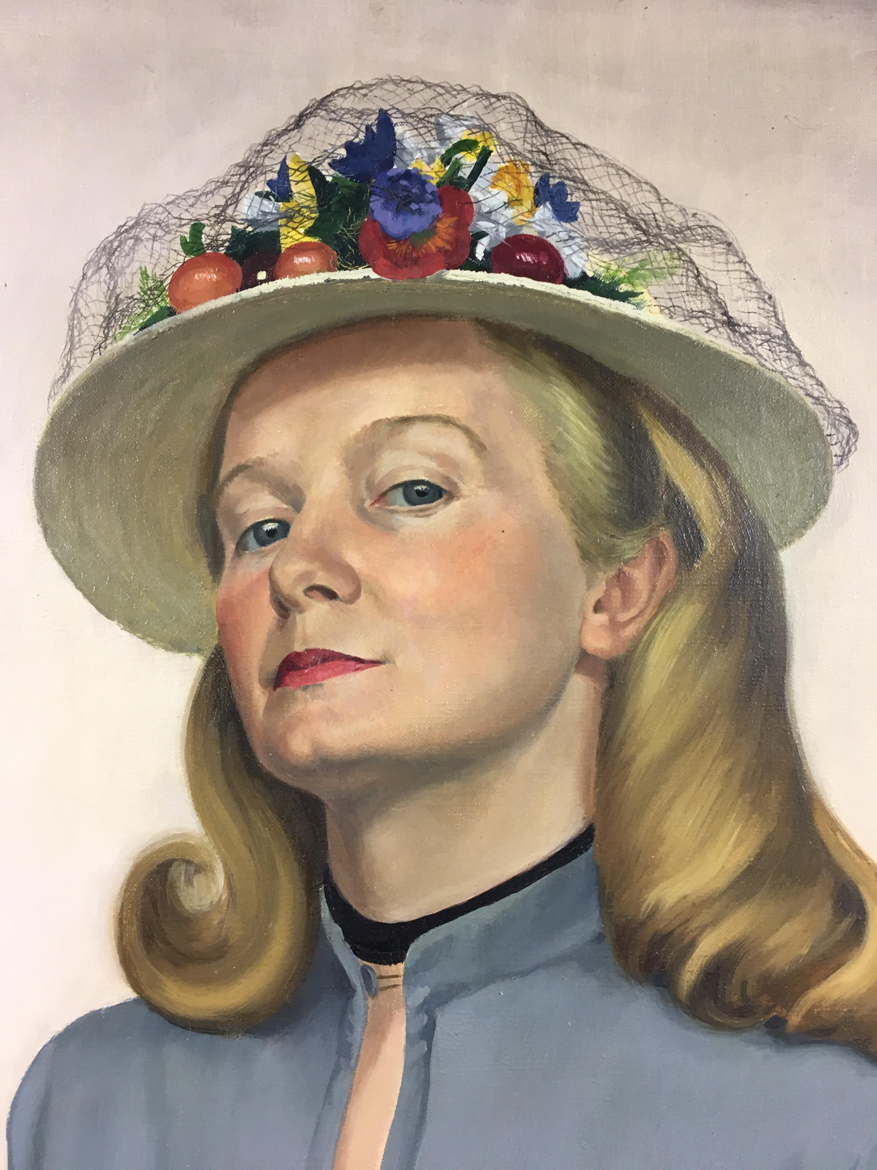 John Whitlock Codner - The New Hat - 1940s British Portrait of a Lady ...
