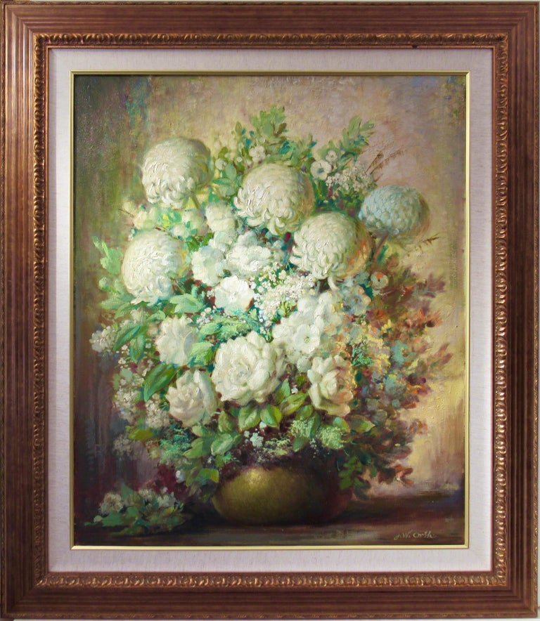 John William Orth - Still life Flowers in a Vase For Sale at 1stDibs