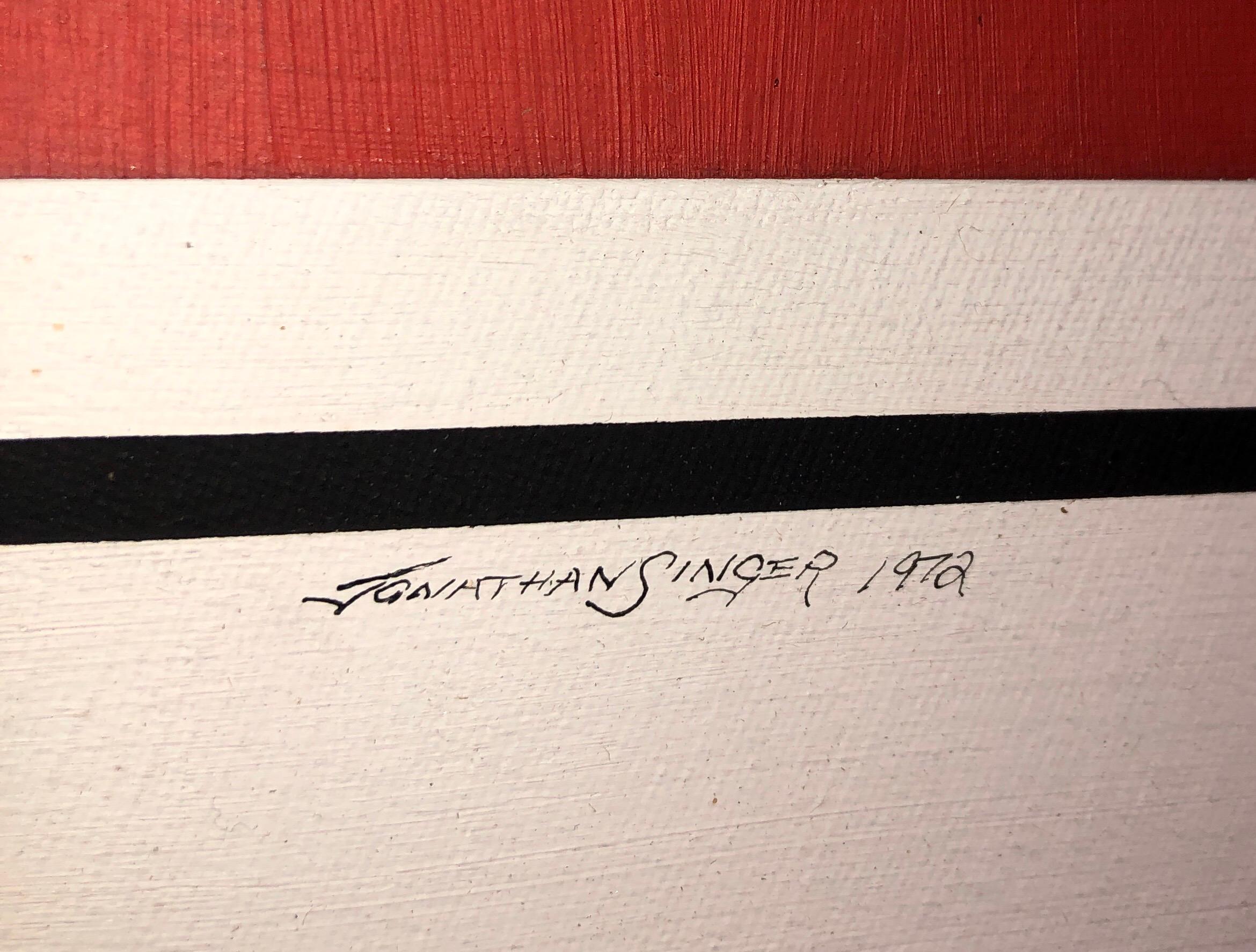 Johnathan Singer - 1972 Abstract Oil Painting Homage to Ilya ...