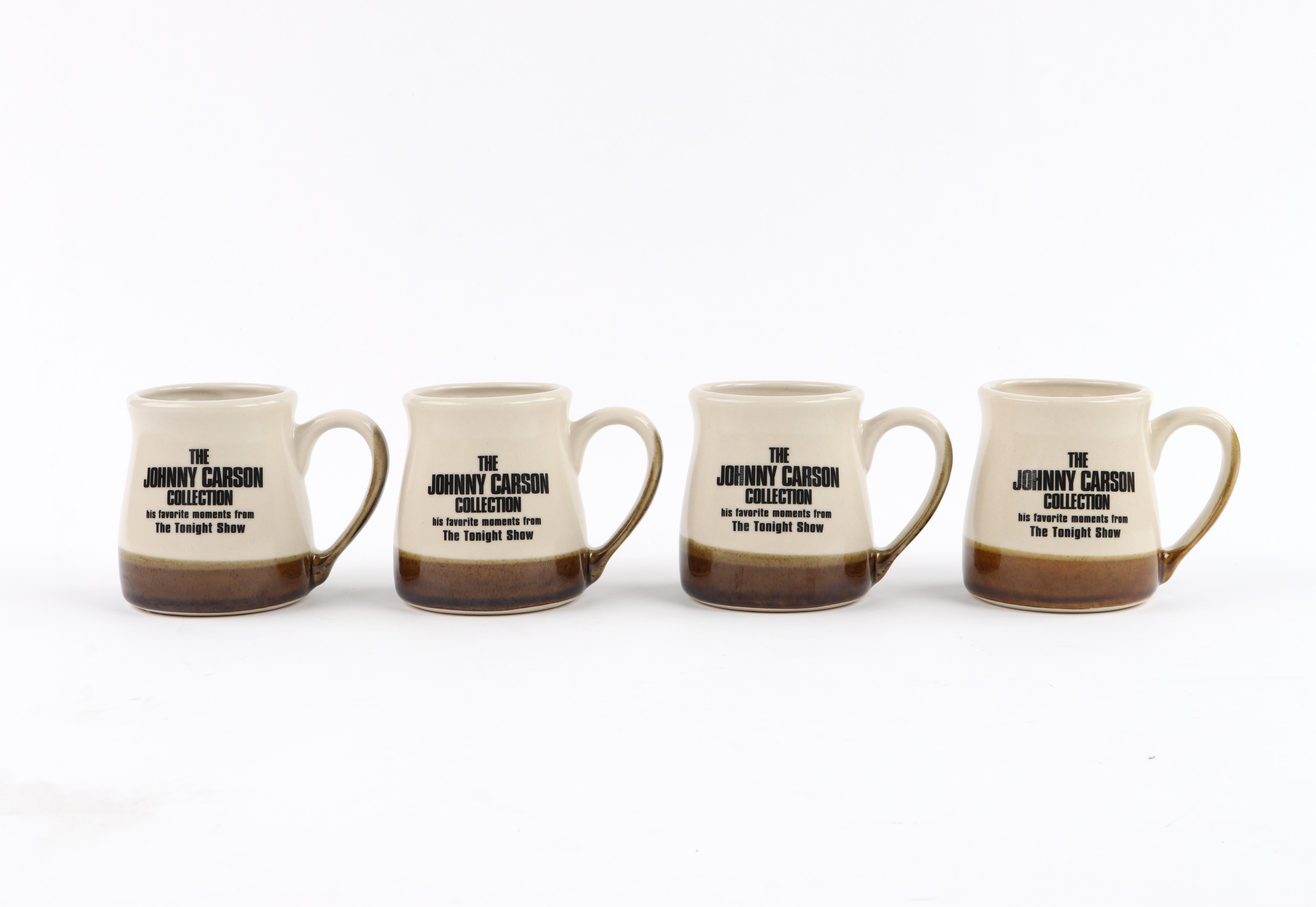 Johnny Carson Collection Tonight Show Ceramic Coffee Cups Mugs 4 Piece ...