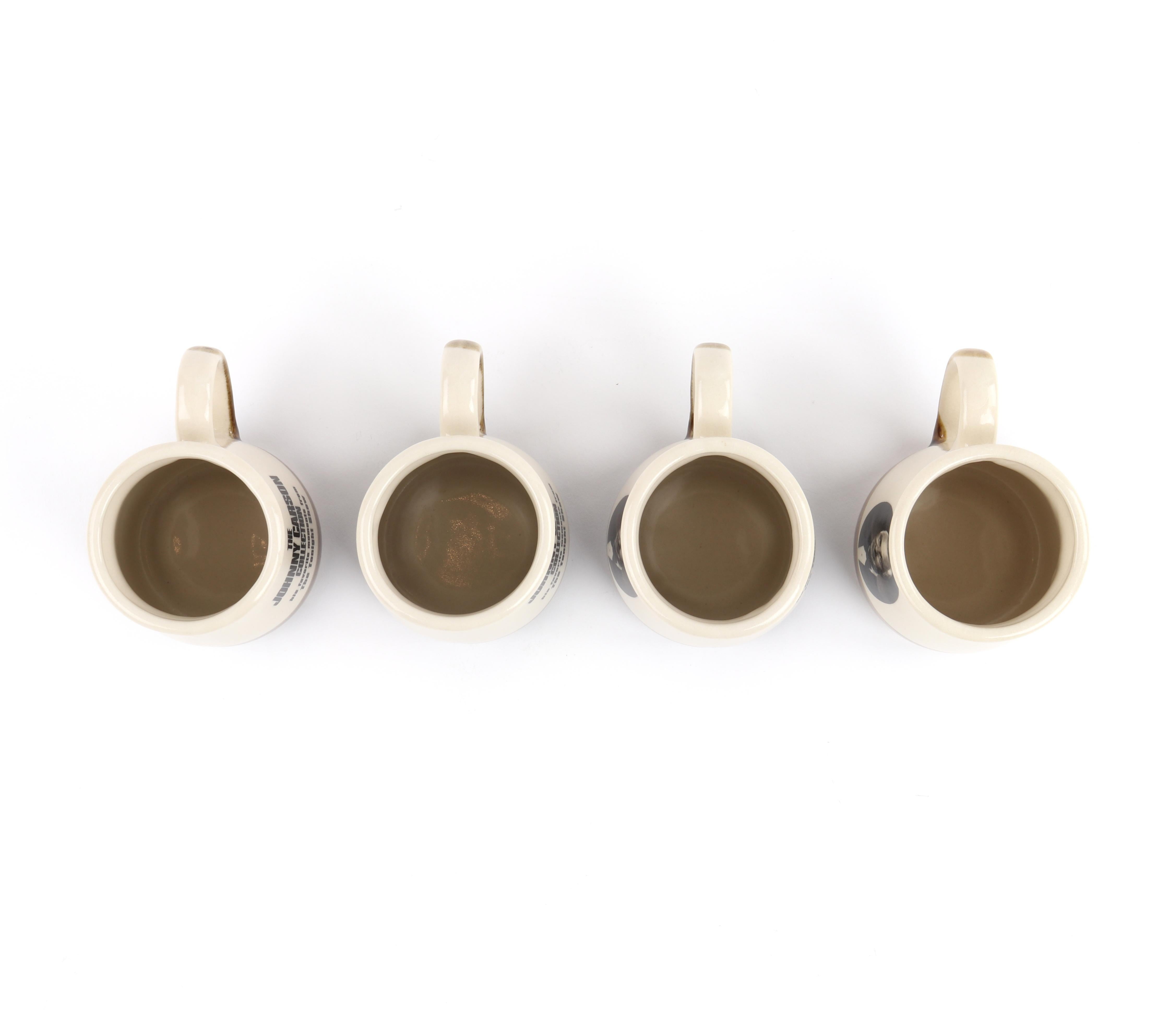 Johnny Carson Collection Tonight Show Ceramic Coffee Cups Mugs 4 Piece ...