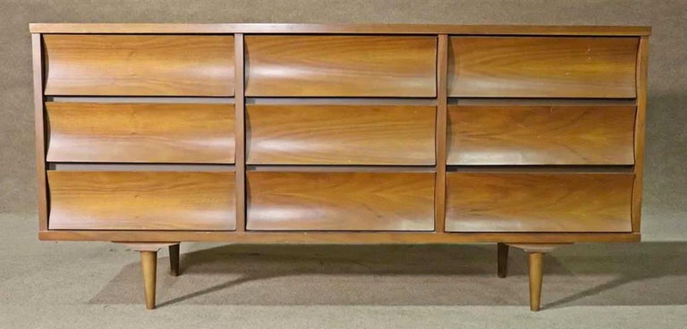 Johnson Carper Curved Dresser For Sale at 1stDibs