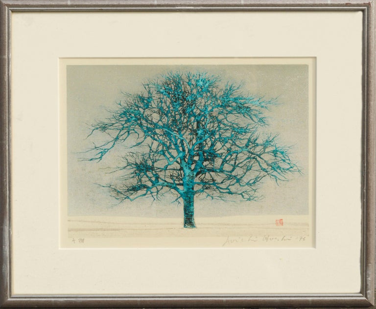 Joichi Hoshi - Japanese Woodblock Tree Print at 1stDibs