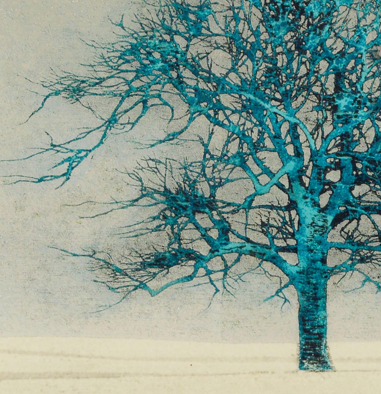 Joichi Hoshi - Japanese Woodblock Tree Print at 1stDibs