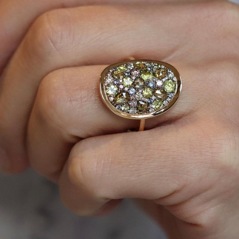 Joke Quick Rose-Cut Yellow Pink White Diamond Chrysoberyl Blue Sapphire ...