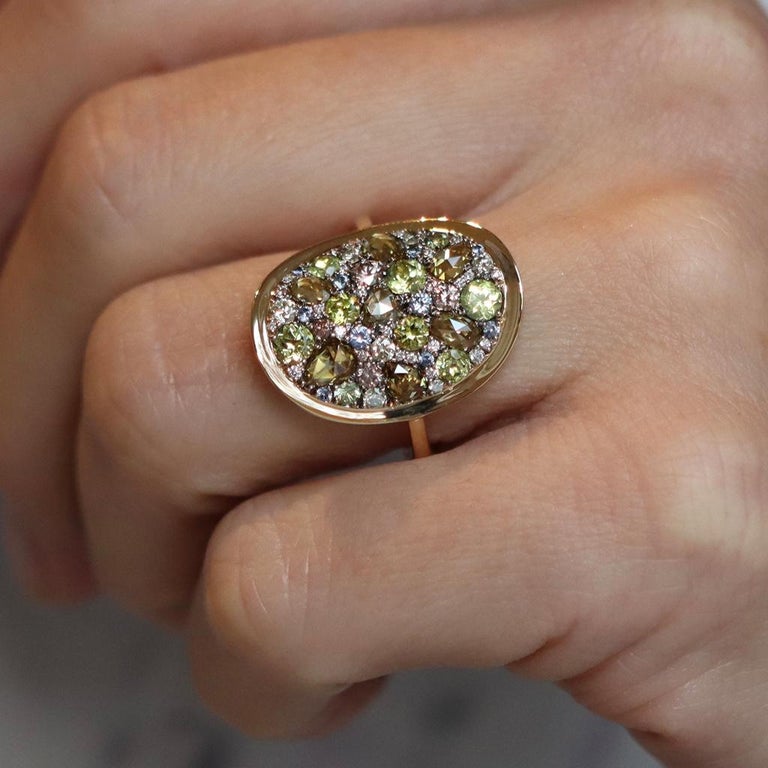 Joke Quick Rose-Cut Yellow Pink White Diamond Chrysoberyl Blue Sapphire ...