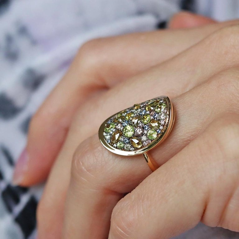 Joke Quick Rose-Cut Yellow Pink White Diamond Chrysoberyl Blue Sapphire ...