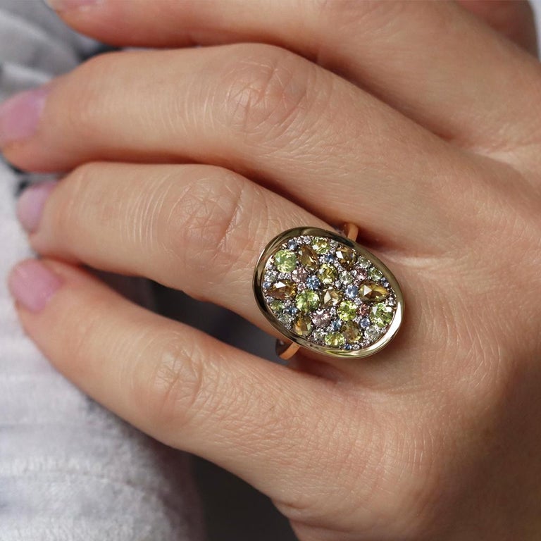 Joke Quick Rose-Cut Yellow Pink White Diamond Chrysoberyl Blue Sapphire ...