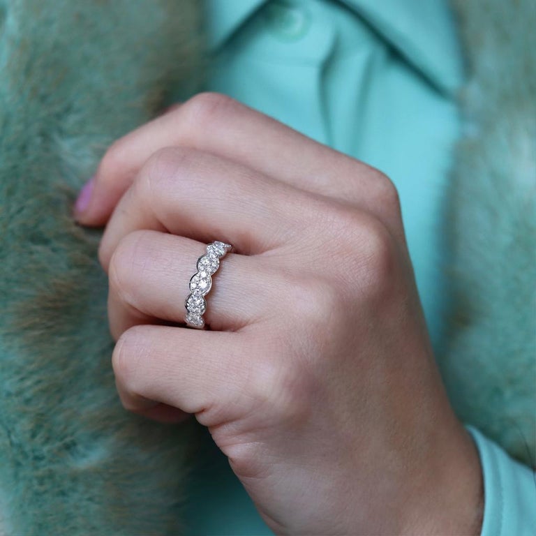 Joke Quick Mosaic Diamond Eternity Stacking Ring For Sale at 1stDibs