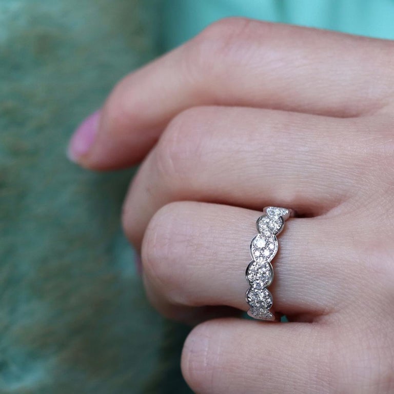 Joke Quick Mosaic Diamond Eternity Stacking Ring For Sale at 1stDibs