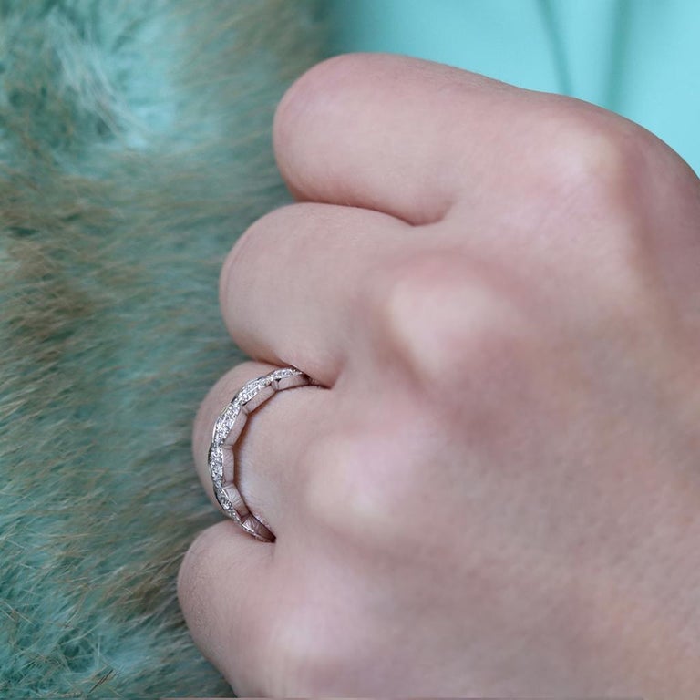 Joke Quick Mosaic Diamond Eternity Stacking Ring For Sale at 1stDibs