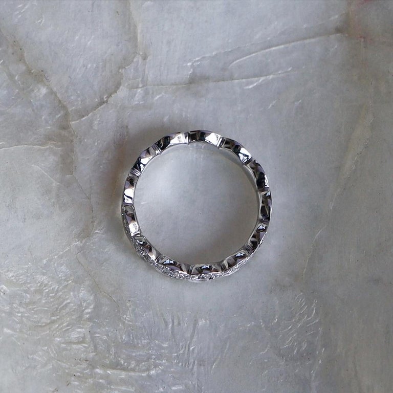 Joke Quick Mosaic Diamond Eternity Stacking Ring For Sale at 1stDibs