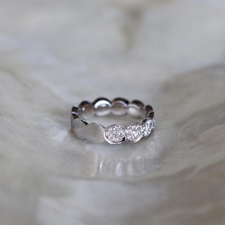 Joke Quick Mosaic Diamond Eternity Stacking Ring For Sale at 1stDibs