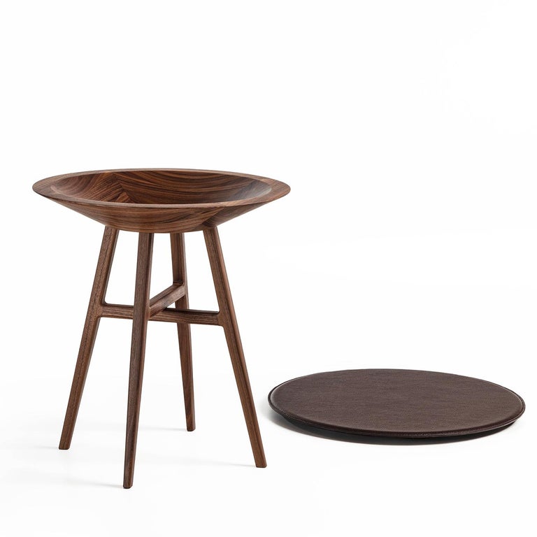 Joker Round Black and Brown Accent Table For Sale at 1stDibs