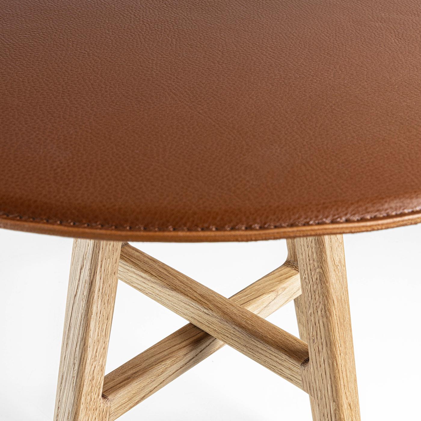 Joker Round Brown Accent Table For Sale at 1stDibs