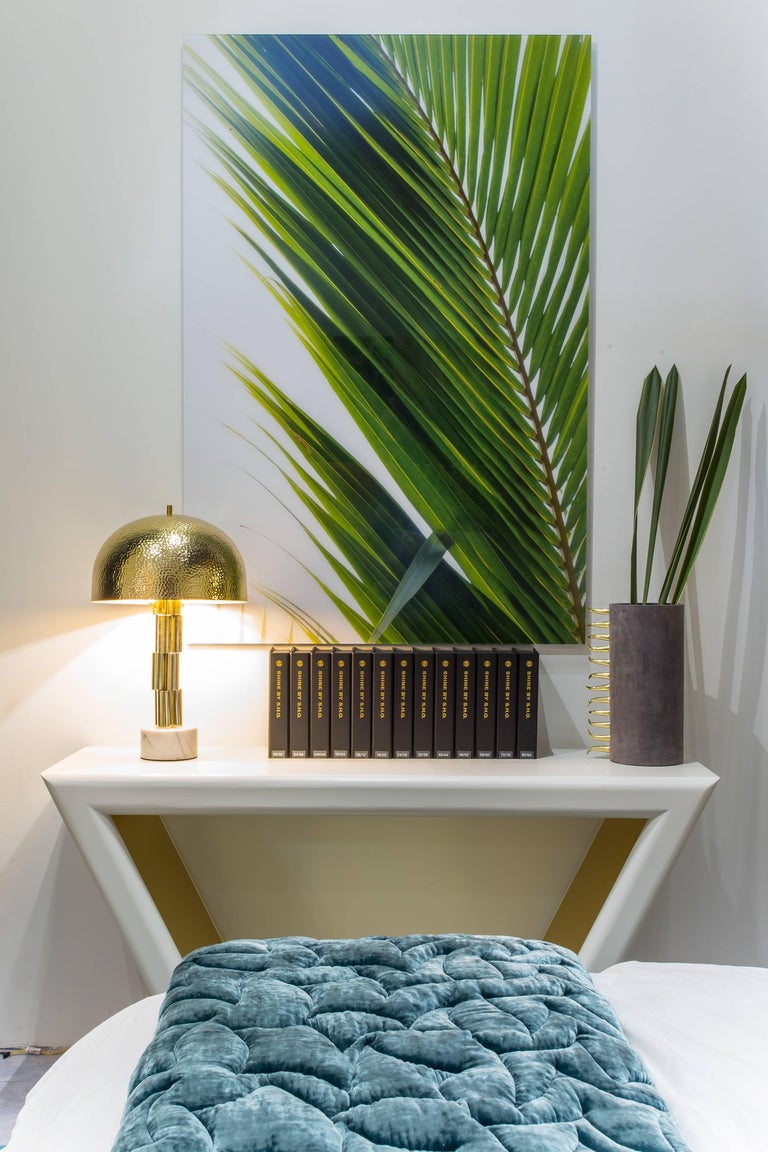 JOLIE CONSOLE TABLE - Modern White Lacquer Console and Metal Inlay For ...