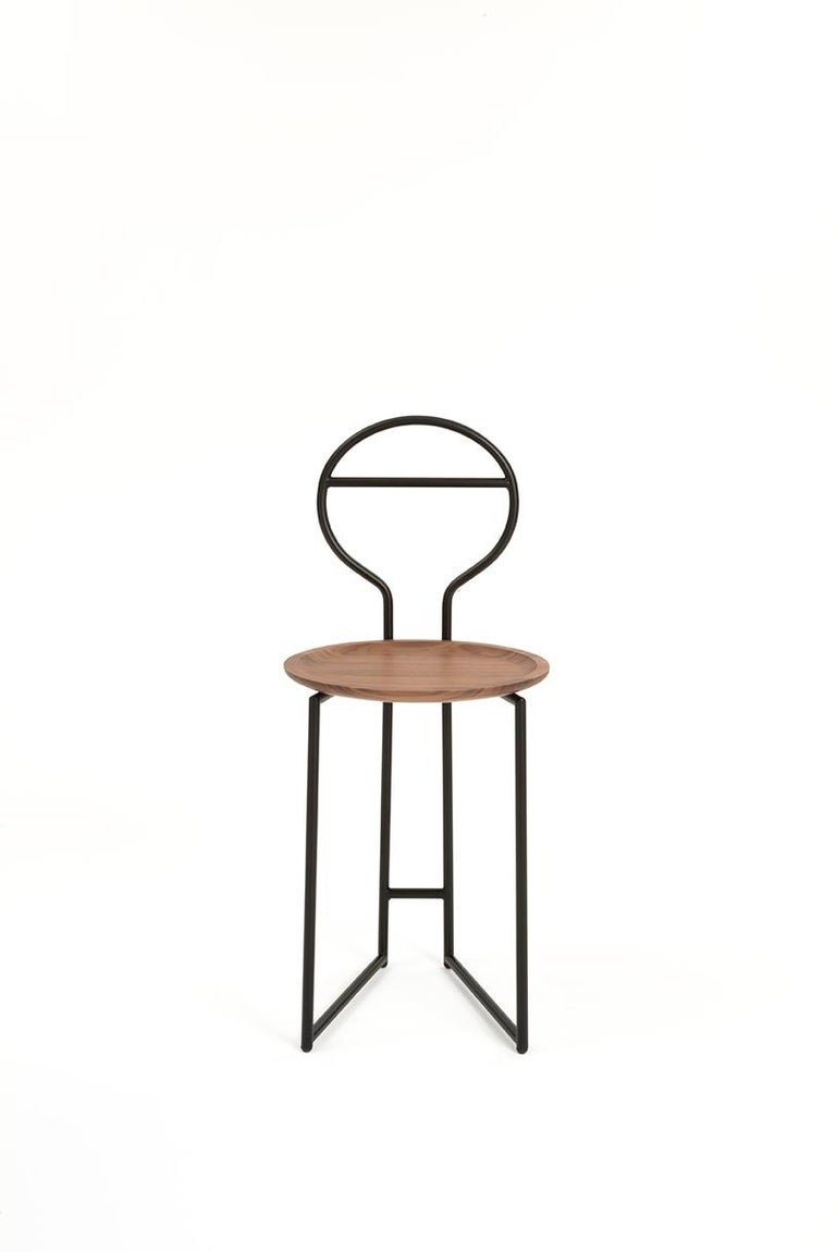 Joly Chair and Silent Butler, Yellow Velvet Seat Black Metal Made in ...