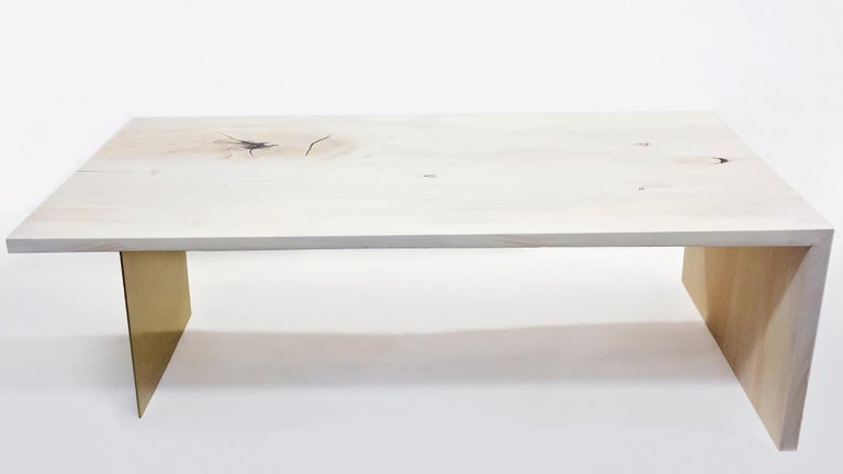 "Jomfruhår" Scandinavian Modern Ginkgo Biloba Waterfall Slab Table For ...