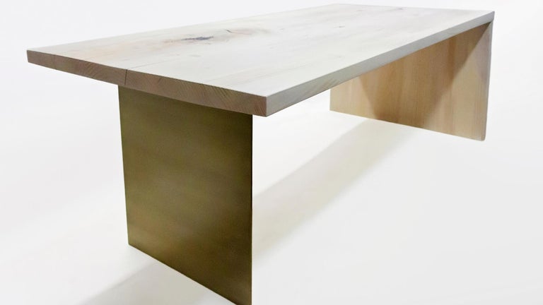 "Jomfruhår" Scandinavian Modern Ginkgo Biloba Waterfall Slab Table For ...