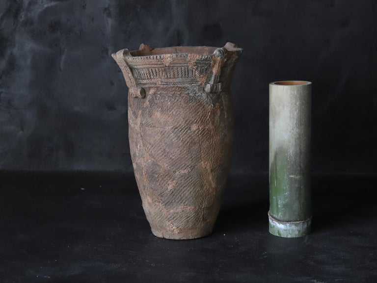 Jomon Pottery Deep Bowl /Antique Japanese vase/c. 14,000–300 BC/Wabi ...