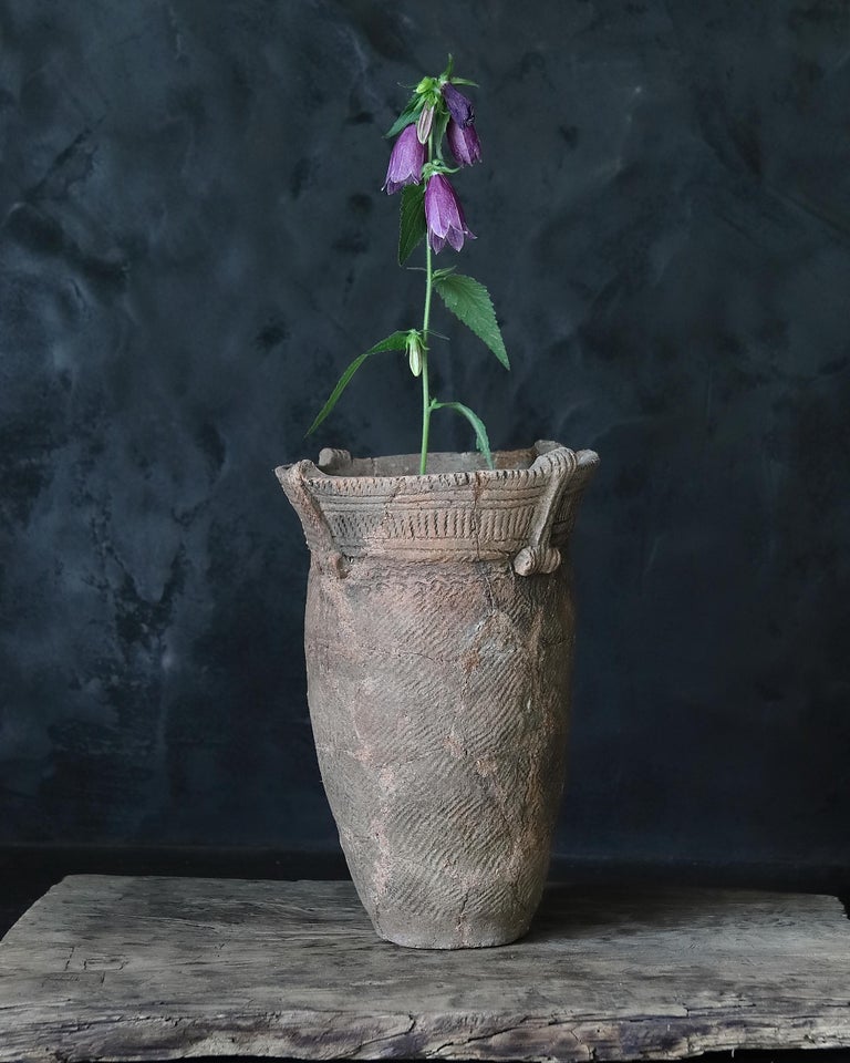 Jomon Pottery Deep Bowl /Antique Japanese vase/c. 14,000–300 BC/Wabi ...