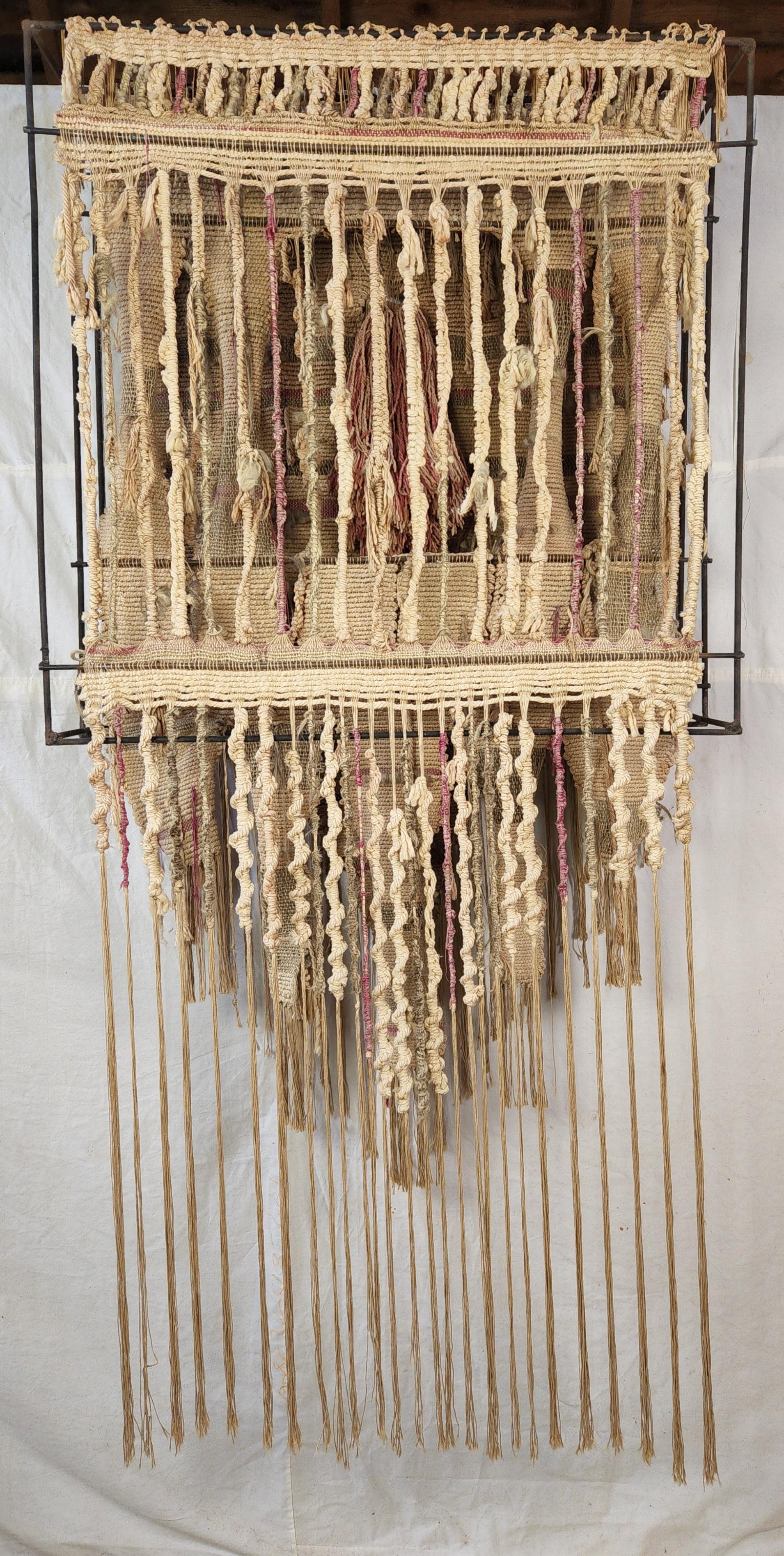 Jon B. Wahling Fiber Wall Art Suspended from a Welded Steel Armature ...