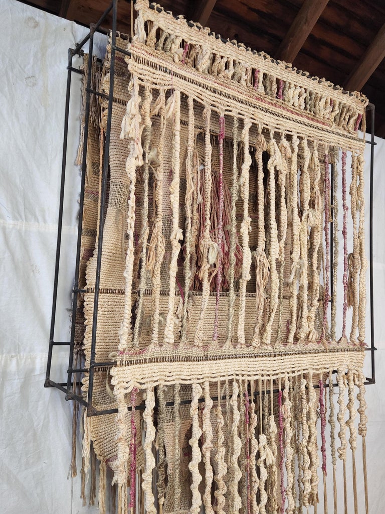 Jon B. Wahling Fiber Wall Art Suspended from a Welded Steel Armature ...