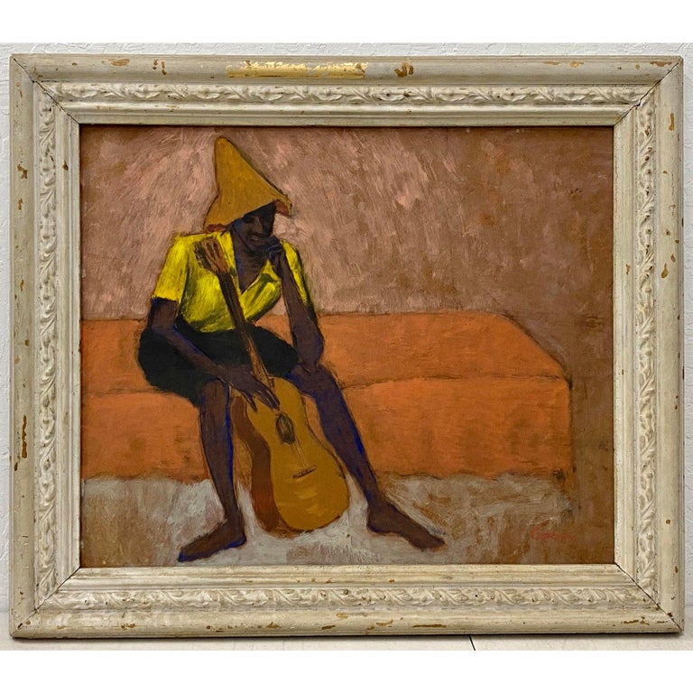 Jon Cornin - Jon Cornin "Study w/ Guitar" Original Painting c.1942 at ...