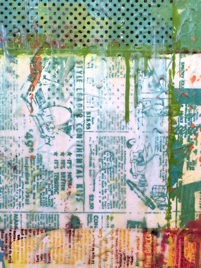 Jon Davenport - "Poolside" Mixed Media Figurative Collage Composition ...