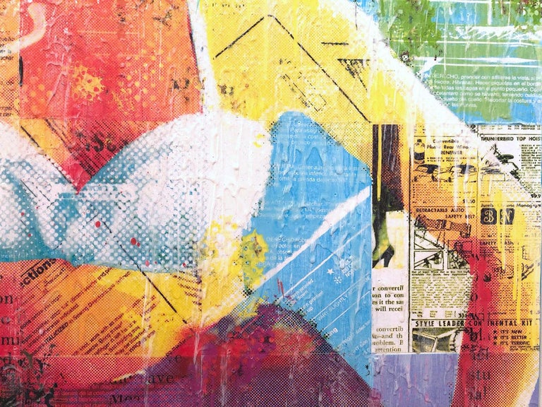 Jon Davenport - "Thin Lizzy" Mixed Media Figurative Collage Composition ...