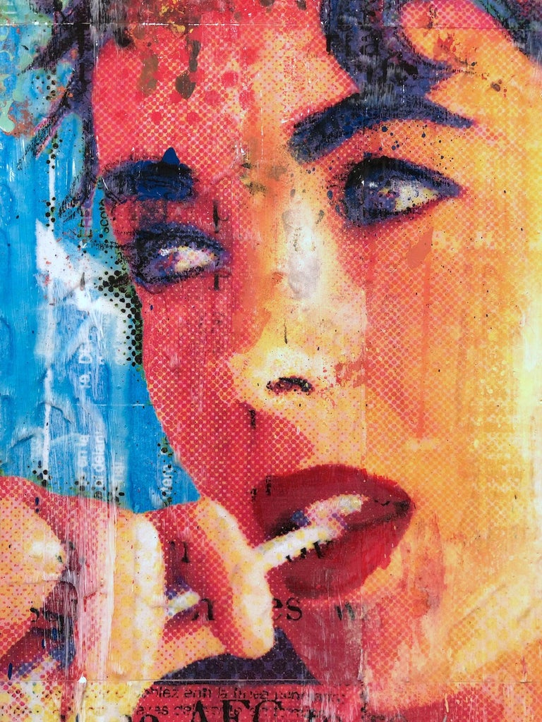 Jon Davenport - "Thin Lizzy" Mixed Media Figurative Collage Composition ...