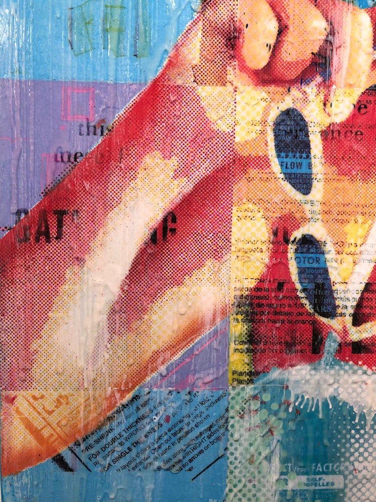 Jon Davenport - "Thin Lizzy" Mixed Media Figurative Collage Composition ...