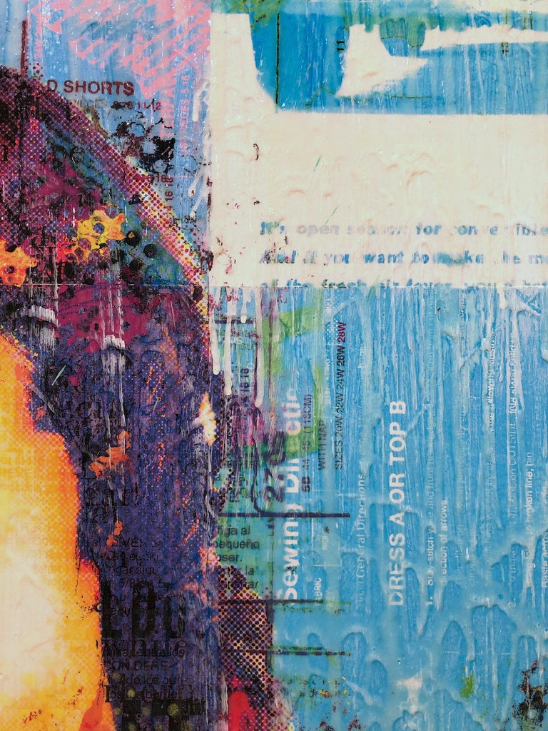 Jon Davenport - "Thin Lizzy" Mixed Media Figurative Collage Composition ...