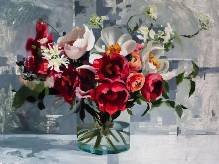 Jon Doran - "Spring Bouquet with Peonies and Ranunculus" Oil Painting ...