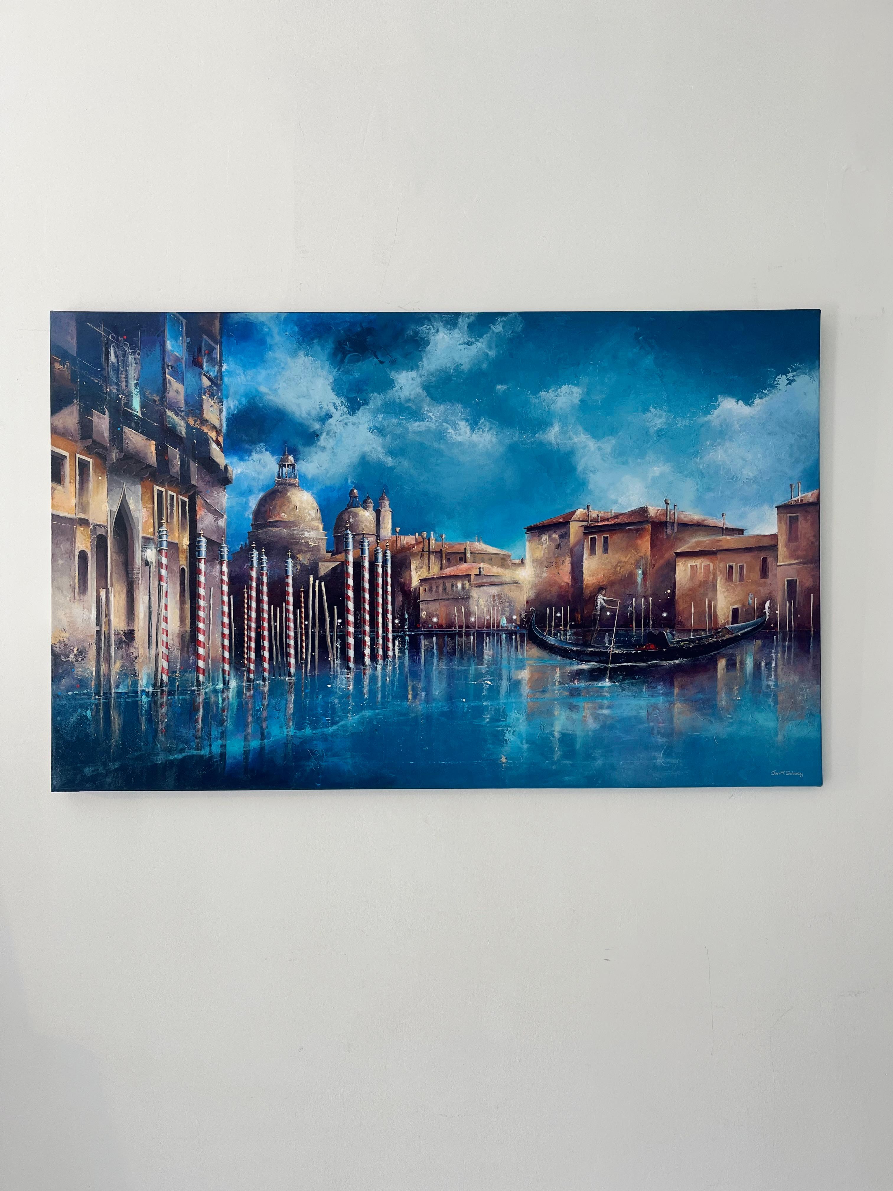 Jon Gubbay - Last Light on the Grand Canal Venice - oil painting modern ...