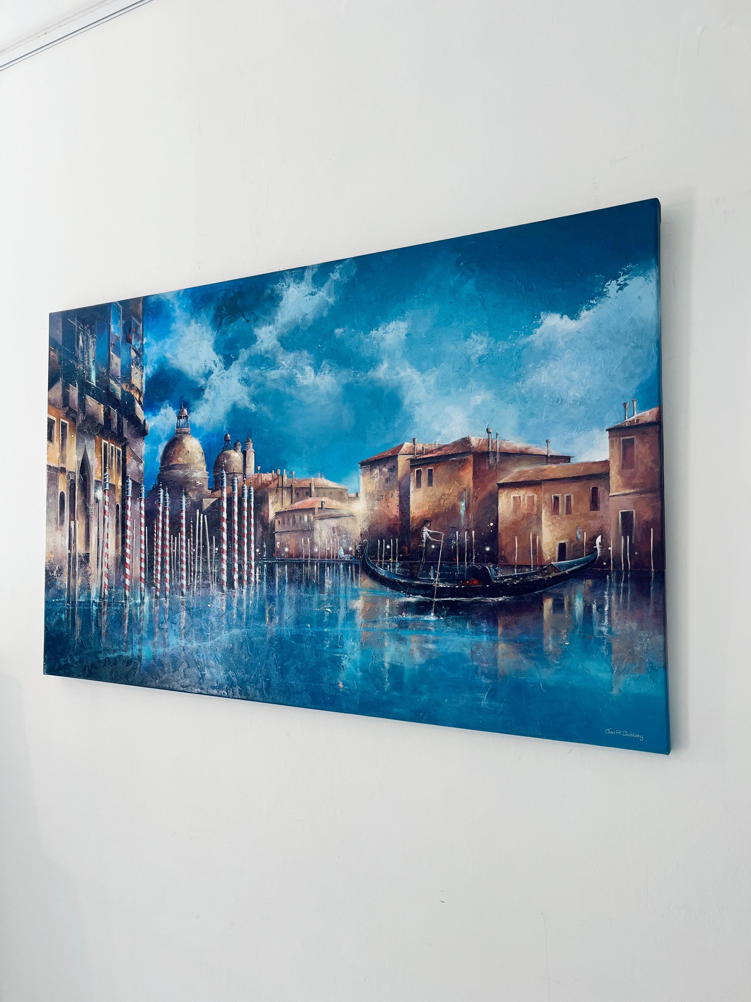 Jon Gubbay - Last Light on the Grand Canal Venice - oil painting modern ...