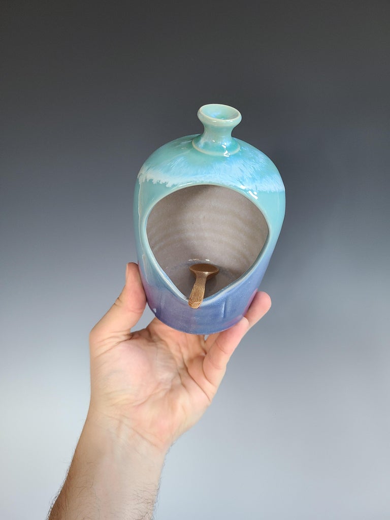 Jon Puzzuoli - "Salt Pig (Turquoise)," Abstract Porcelain Salt Pig For ...