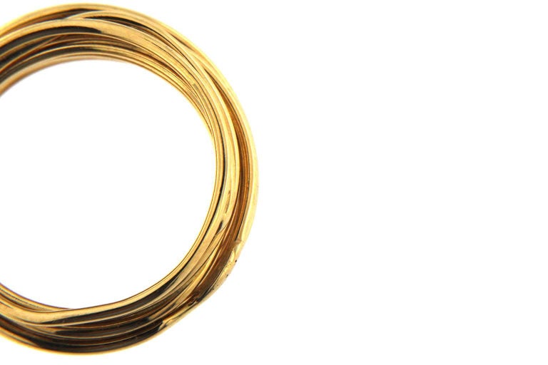 Jona 18 Karat Yellow Gold Spaghetti Ring Band at 1stDibs