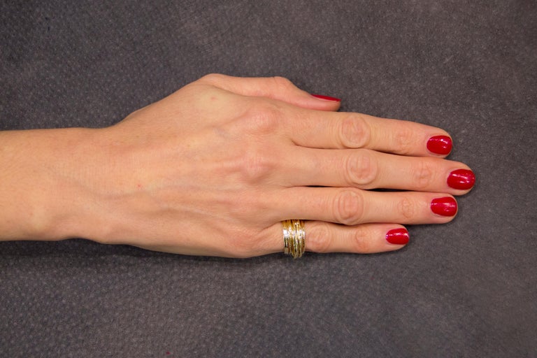 Jona 18 Karat Yellow Gold Spaghetti Ring Band at 1stDibs