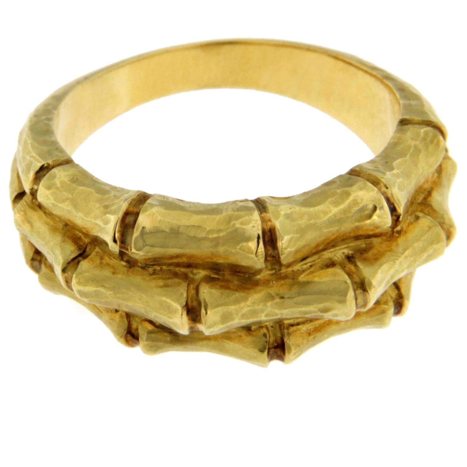 Cartier Paris Gold Bamboo Ring at 1stDibs