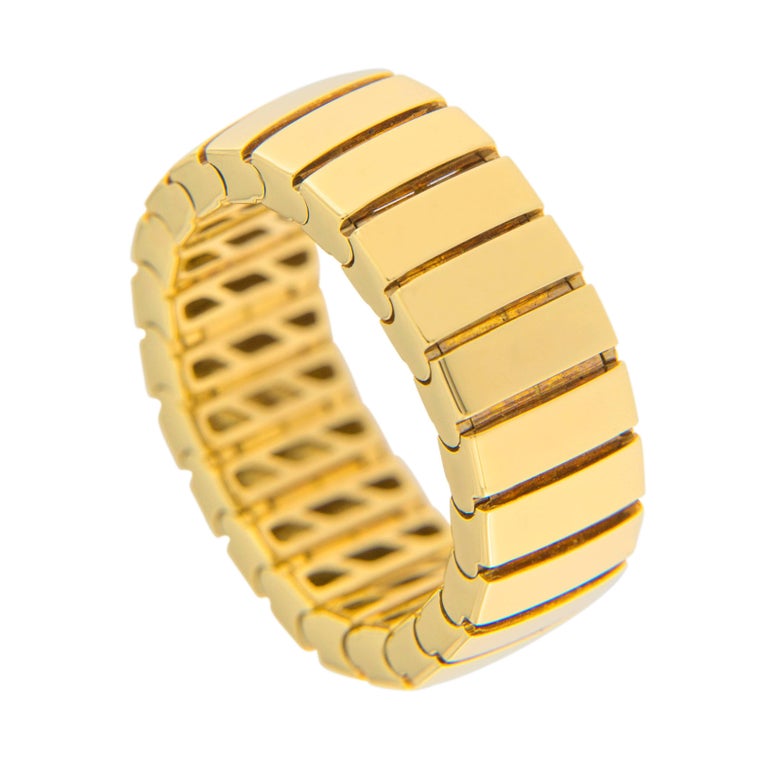 Jona 18 Karat Yellow Gold Flexible Band Ring at 1stDibs