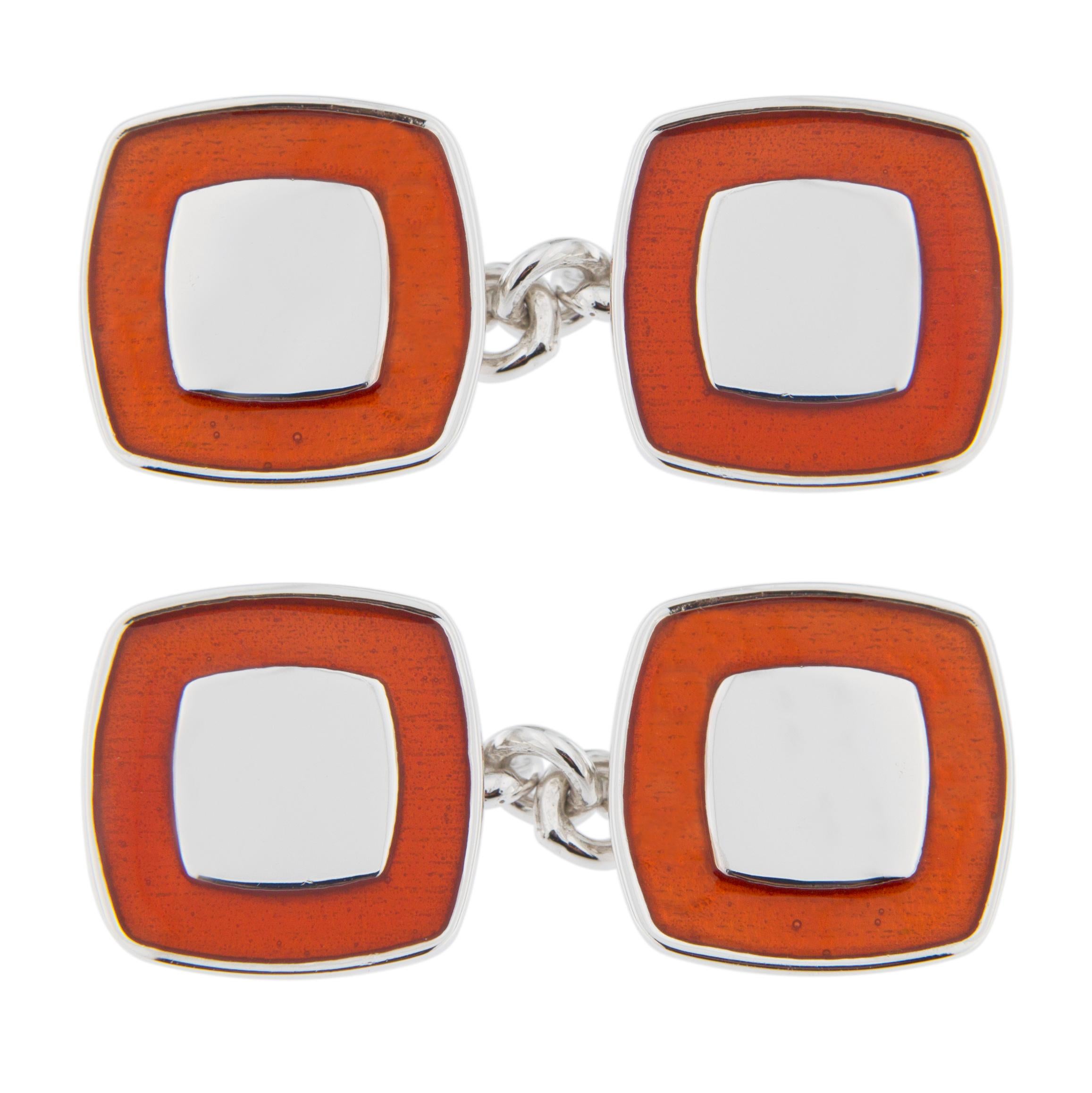 Jona Sterling Silver Red and White Enamel Classic Mini Car Cufflinks ...