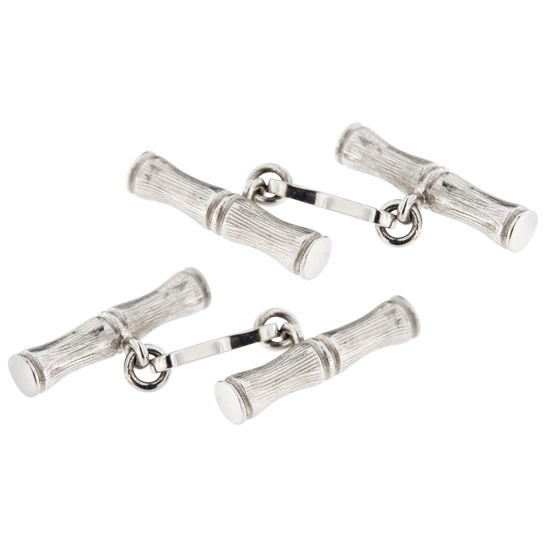 Alex Jona Black Red Jasper Bar Sterling Silver Cufflinks For Sale at ...