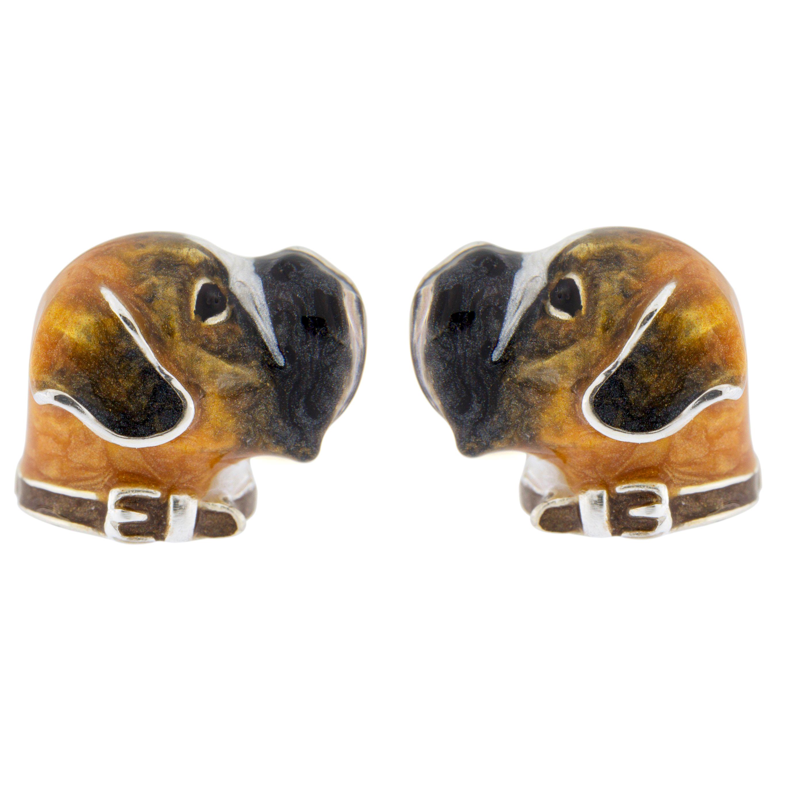 Charmed by a Cause Dog Animal Cufflinks Sterling Silver For Sale at 1stDibs